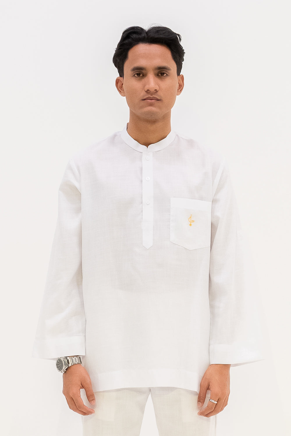 Nasir Kurta - White – Persian Boutique